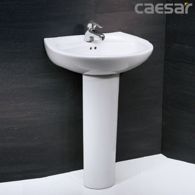 Chậu rửa Lavabo treo tường Caesar L2220 + Chân đứng P2437 - Thiết bị vệ sinh Caesar chính hãng ...